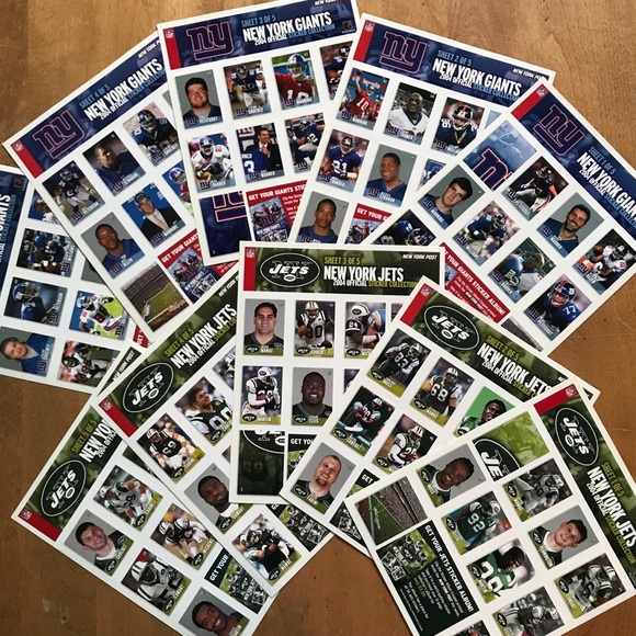 Players Inc | Toys | 204 Ny Jets Giants Sticker Collection | Poshmark